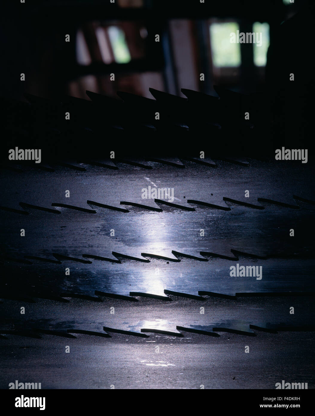 Jagged sharp blades, side view Stock Photo - Alamy