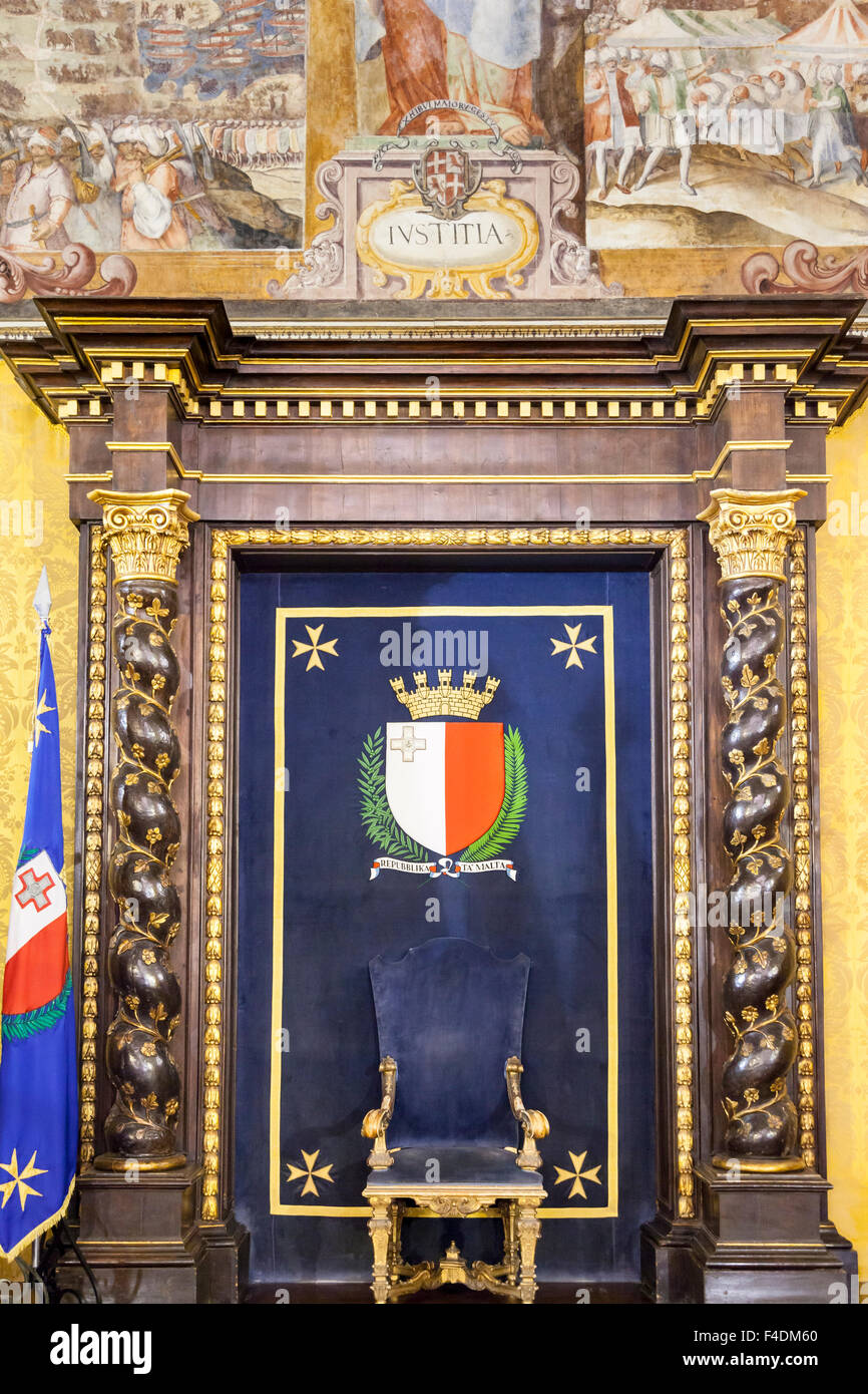 The Grandmasters Palace in Valletta the capital of Malta and listed as ...