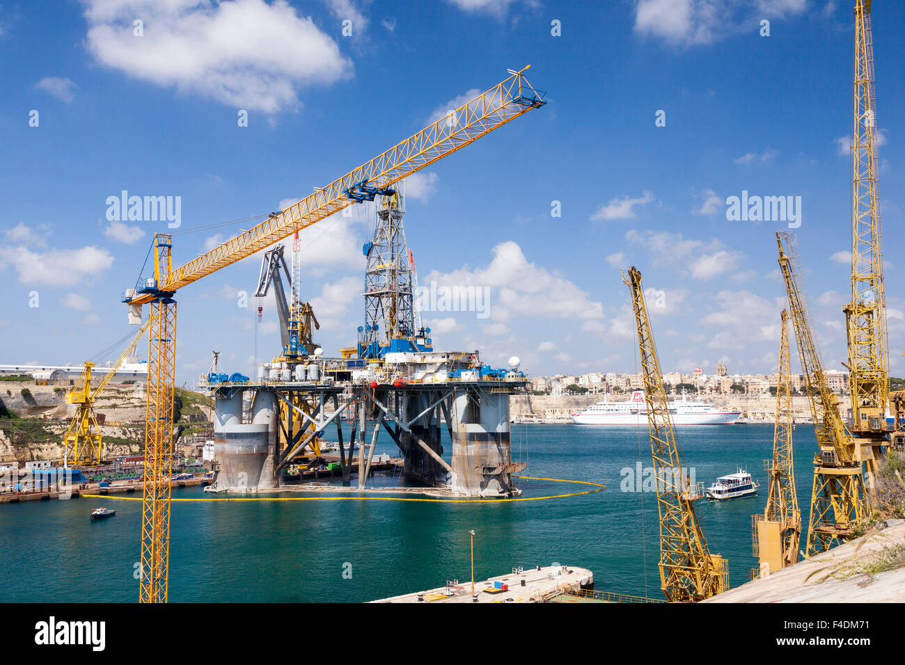 The dockyards of Malta near the Three Cities at the Grand Harbor ...