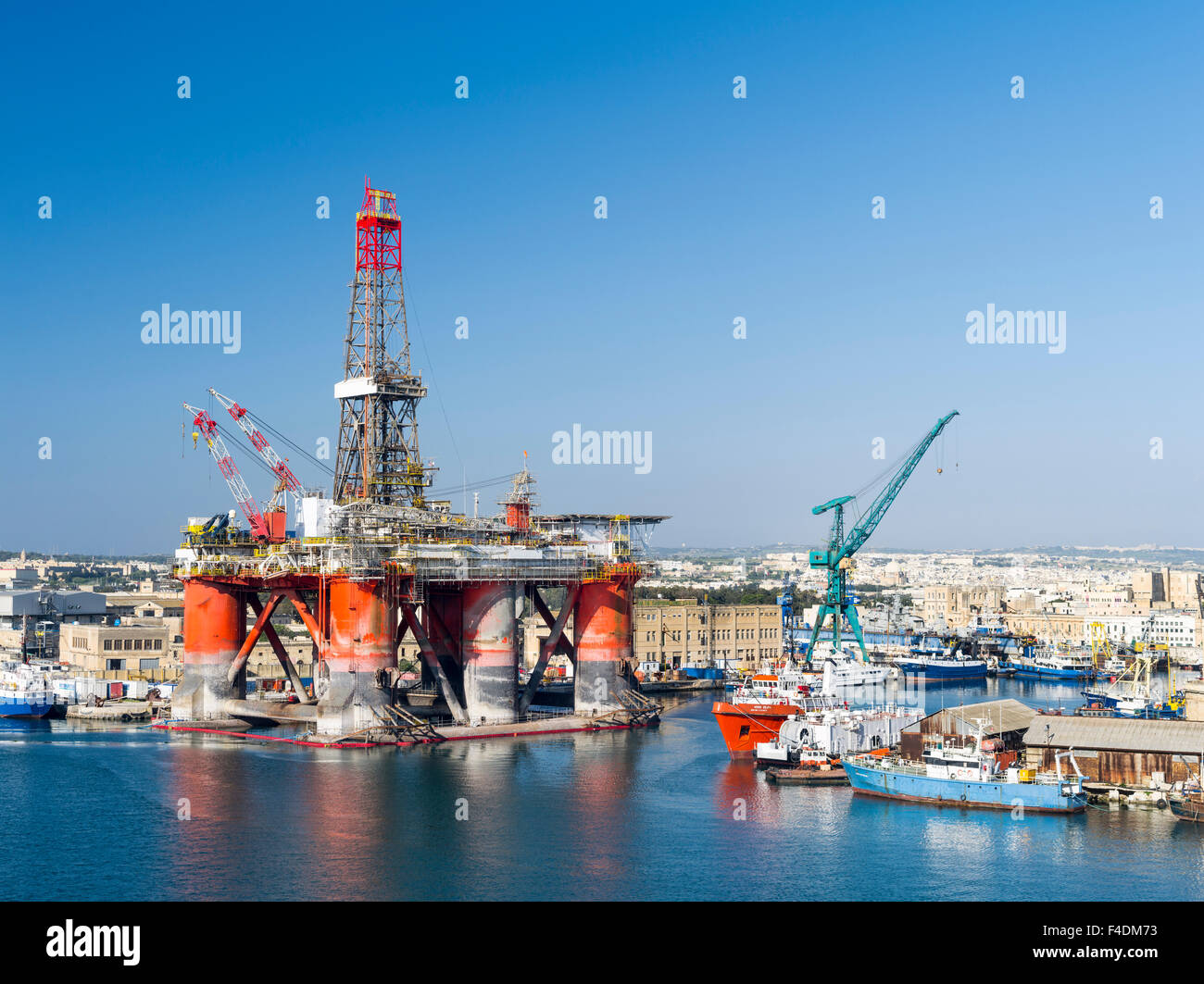 The dockyards of Malta near the Three Cities at the Grand Harbor ...