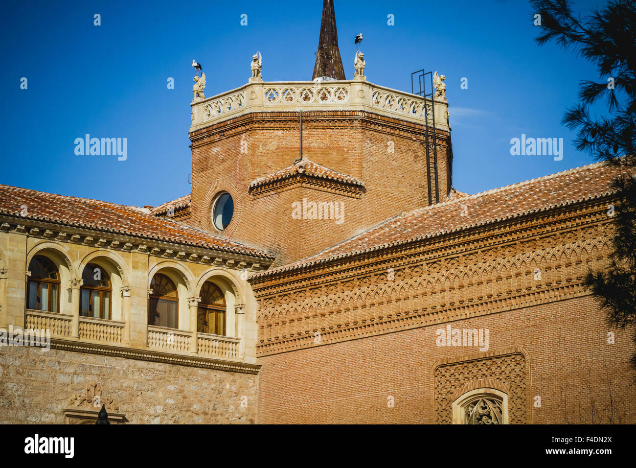 Spanish town of Alcala de Henares, palaces and ancient university Stock ...