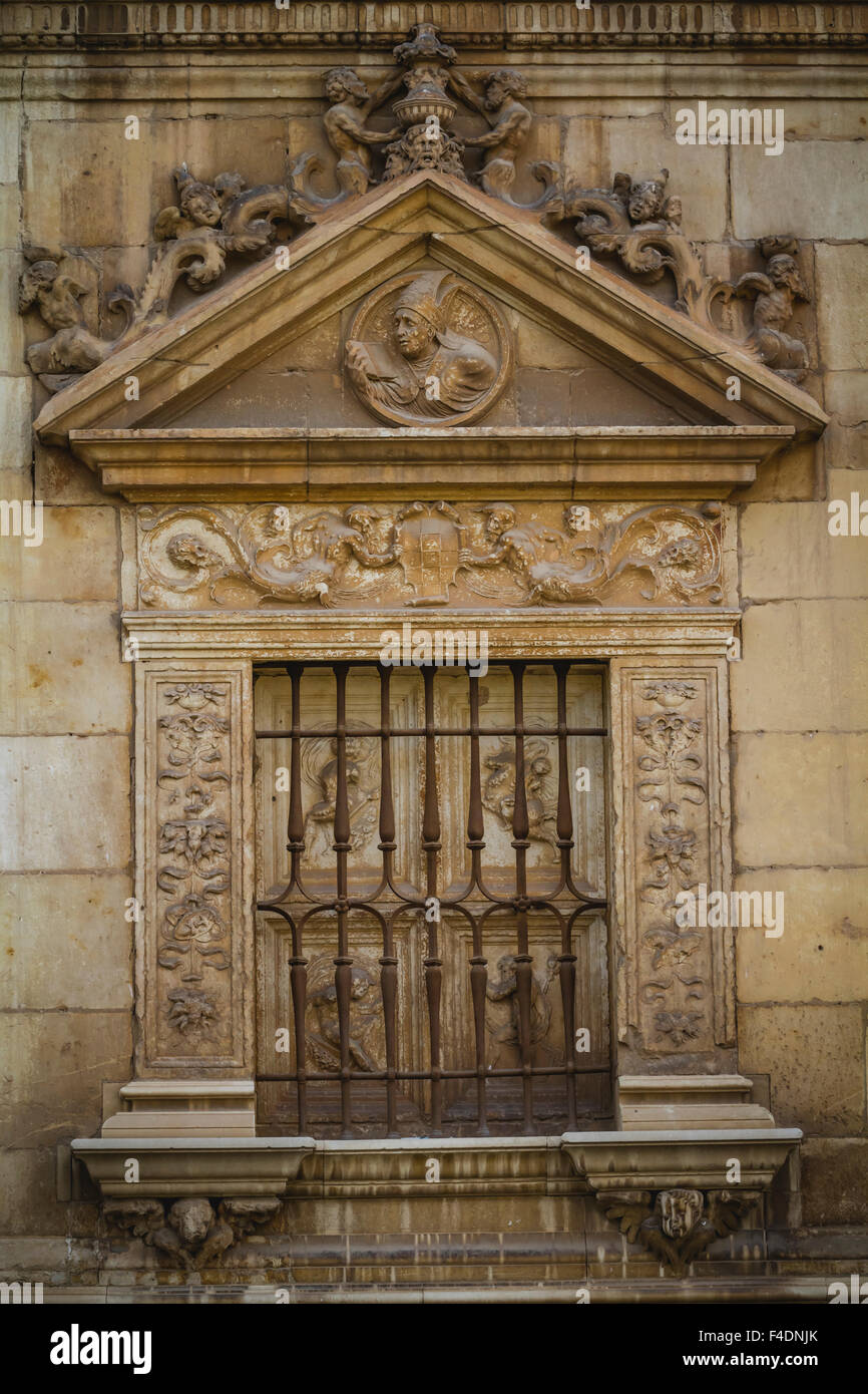Iron window, Spanish town of Alcala de Henares, palaces and ancient ...