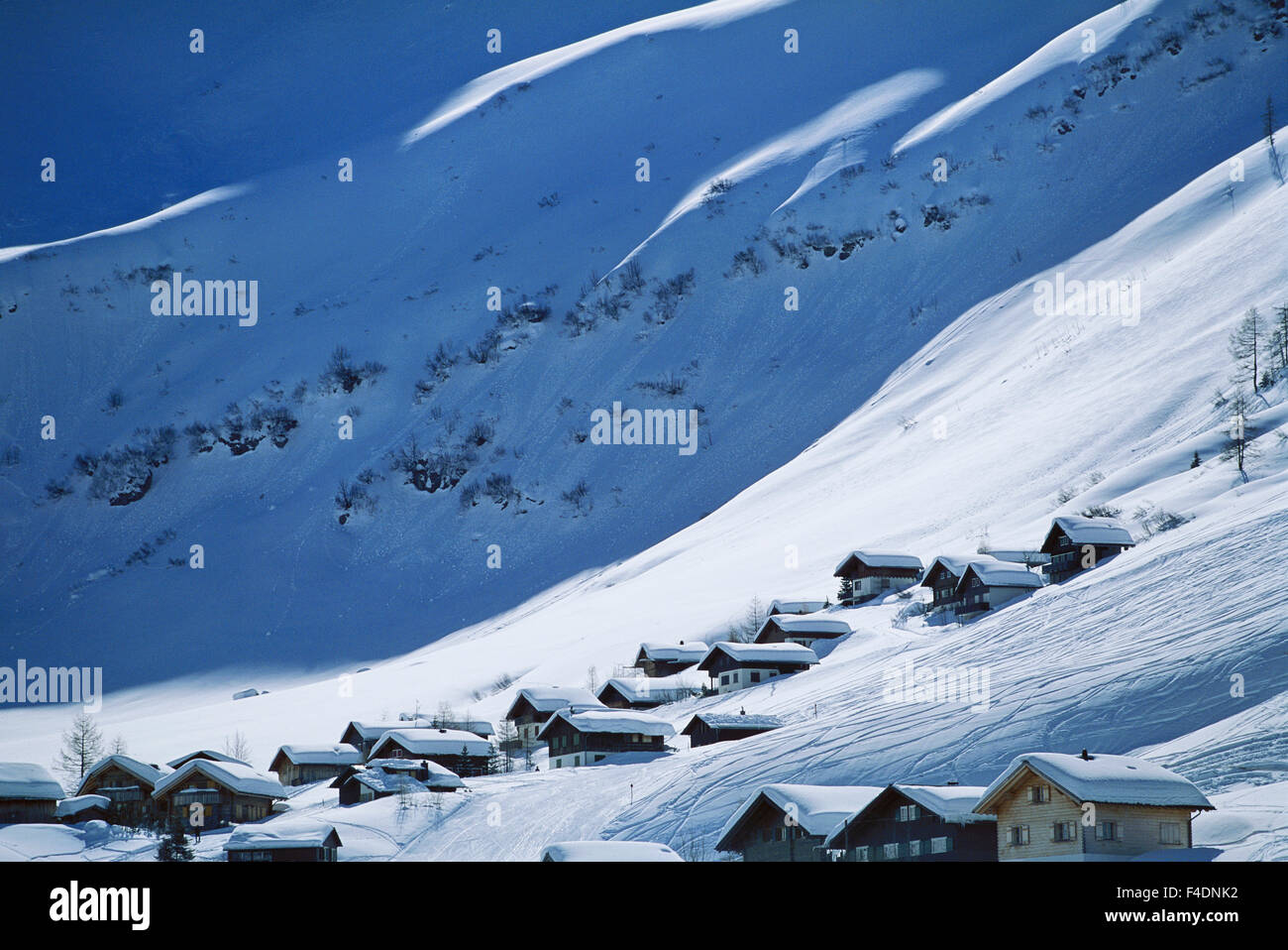 Liechtenstein, Malbun, Country's Ski Resort. ski village at Winter ...