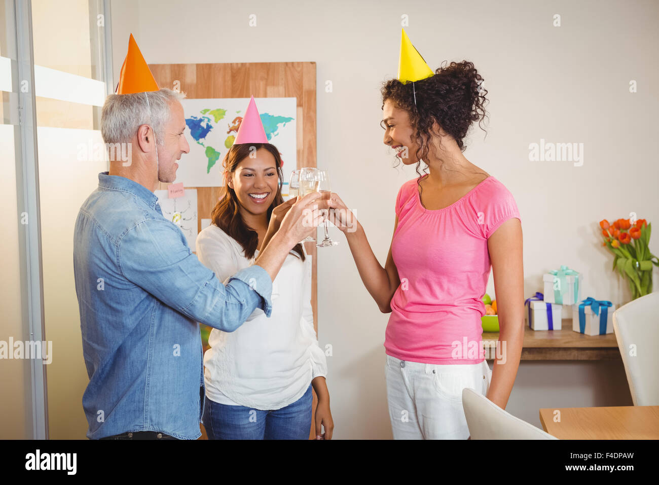 Office party woman hi-res stock photography and images - Alamy