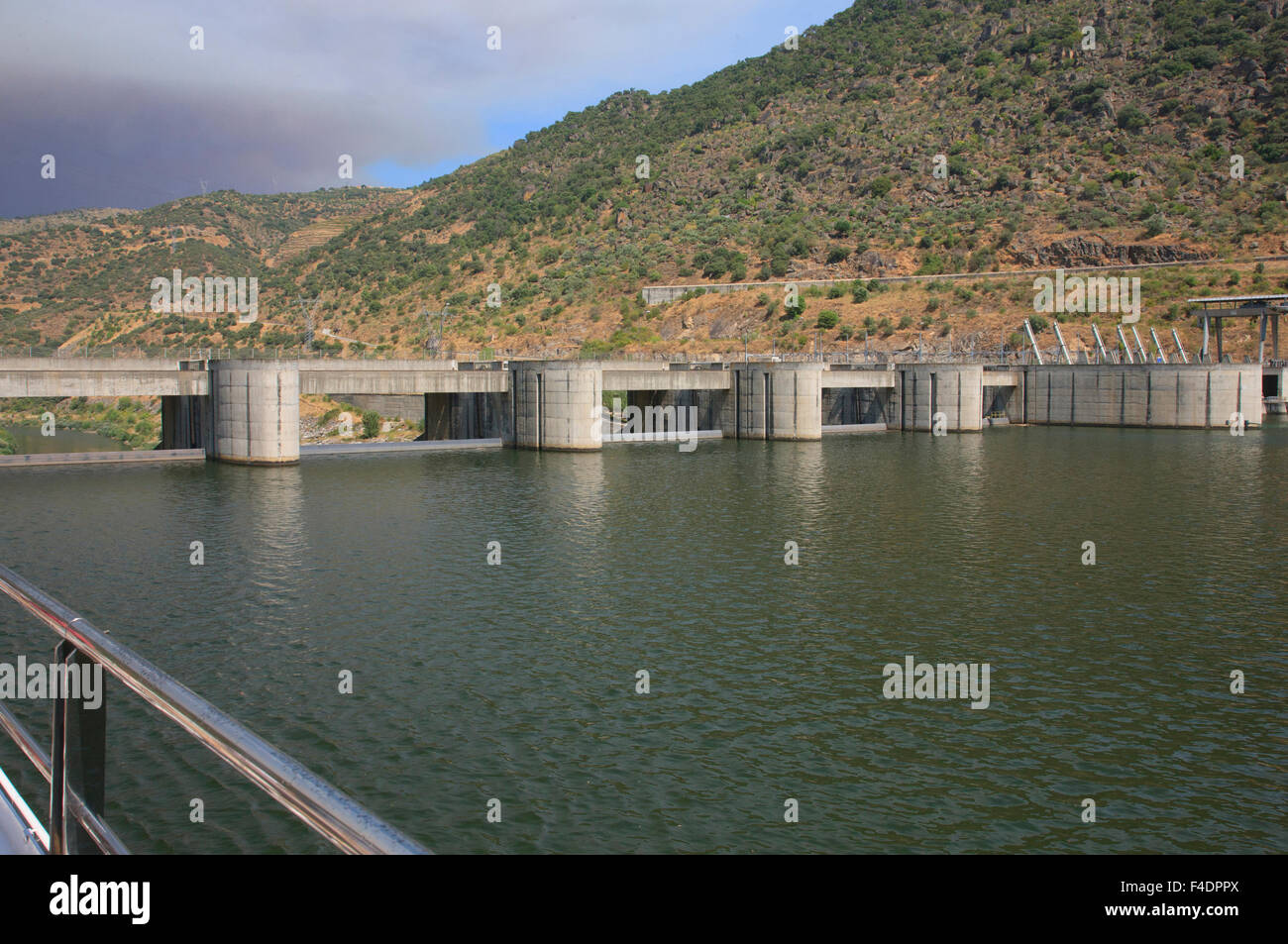 Bridge at the Valeira Hydroelectric Power Plant in Viseu, Portugal ...