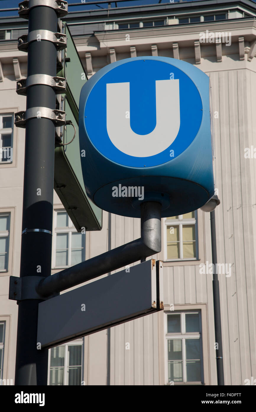 U-Bahn Subway Sign, Vienna, Austria Stock Photo - Alamy