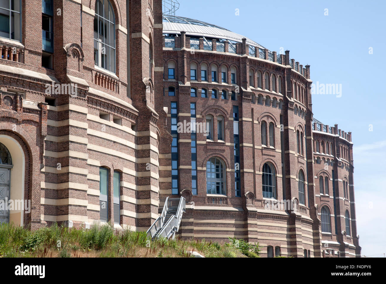 Facade of Gasometer Building, Vienna; Austria Stock Photo - Alamy