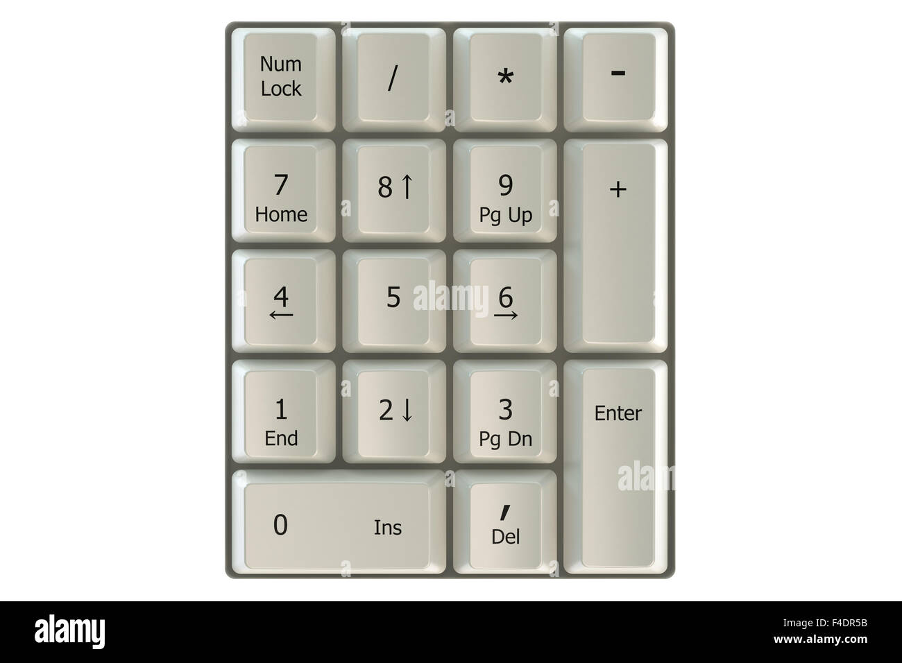 White Numpad isolated on white background Stock Photo - Alamy