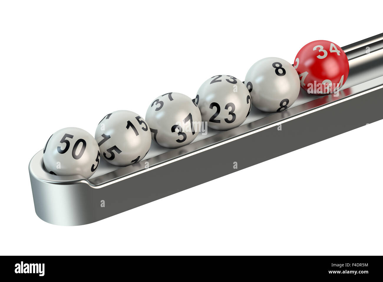 lottery balls in a row isolated on white background Stock Photo - Alamy