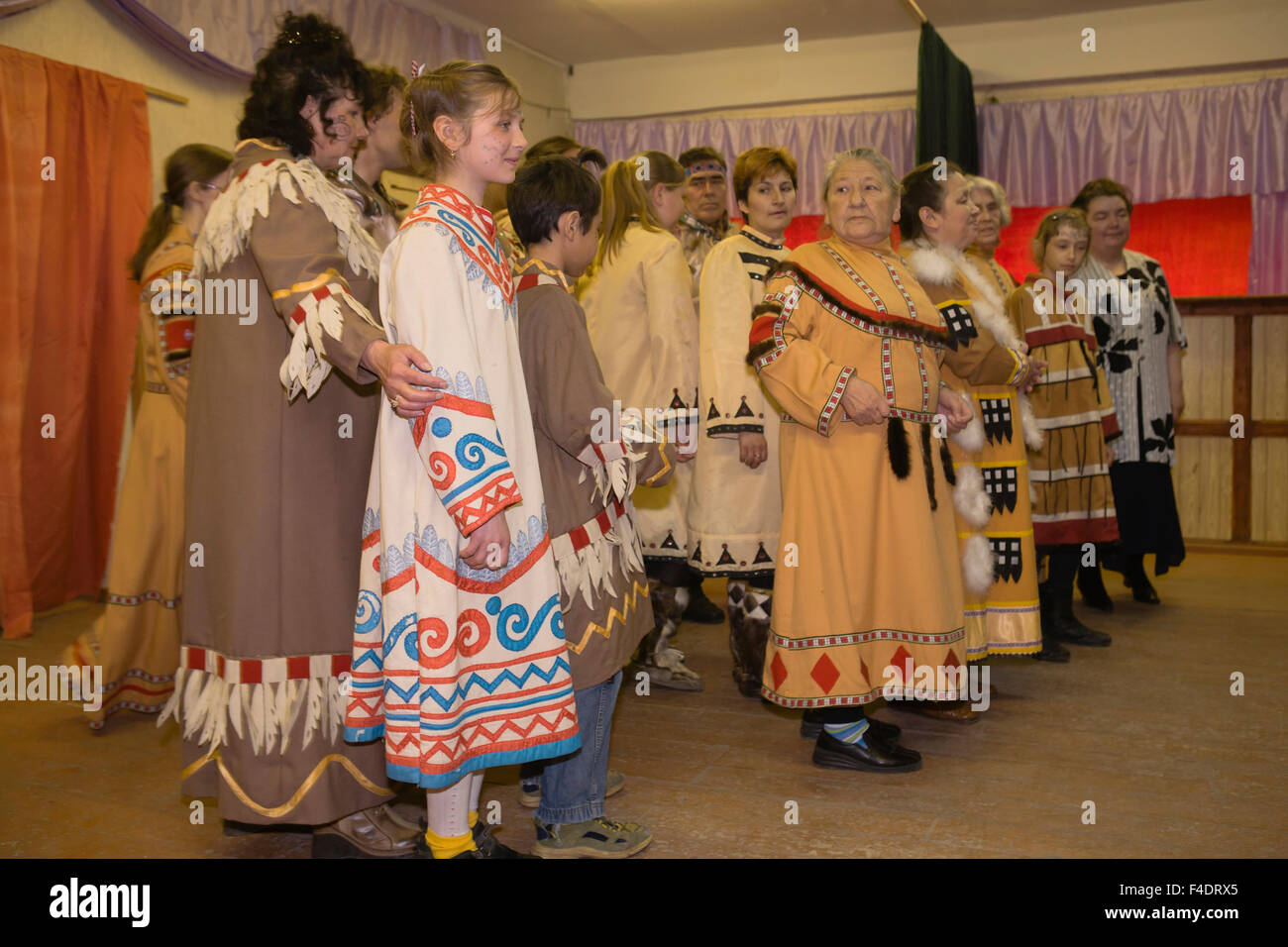Russia, Commander Islands, Bering Island, Nikolskoye Village, Dancers ...