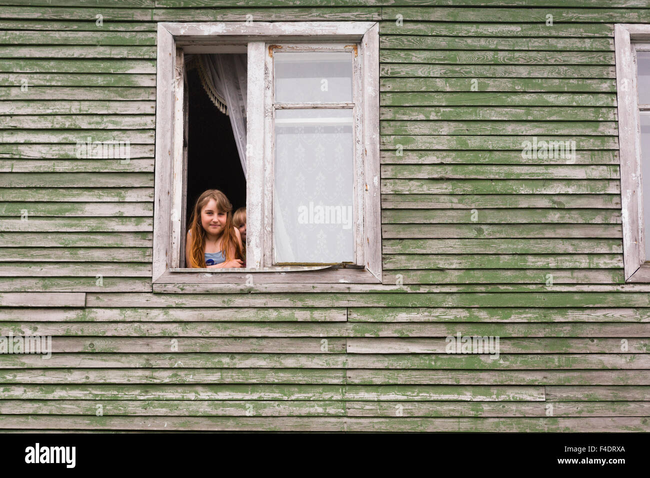 Russia, Commander Islands, Bering Island, Nikolskoye Village, Children ...