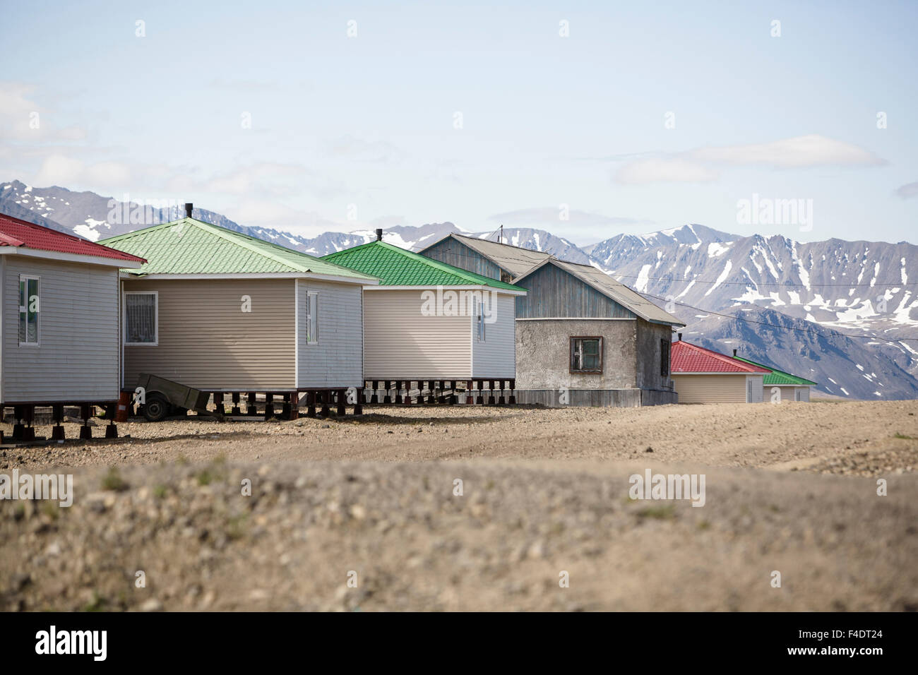 Russia, Chukotka, Chaplino Village, Houses in Chukchi village Stock ...