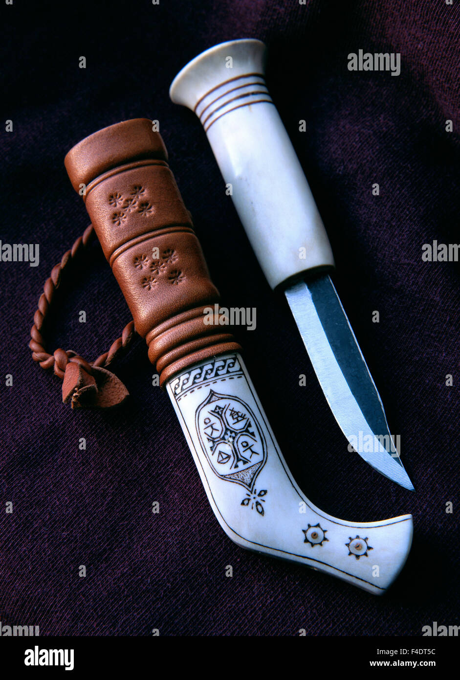 Lappish handicraft, a knife Stock Photo - Alamy
