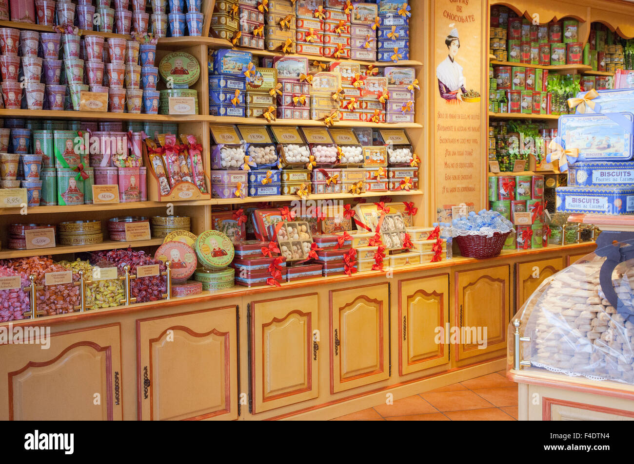 A confectionery store with decor reminiscent of late 19th and early ...