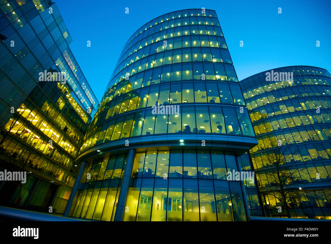 An office building on the Embankment along the Thames in London, UK ...