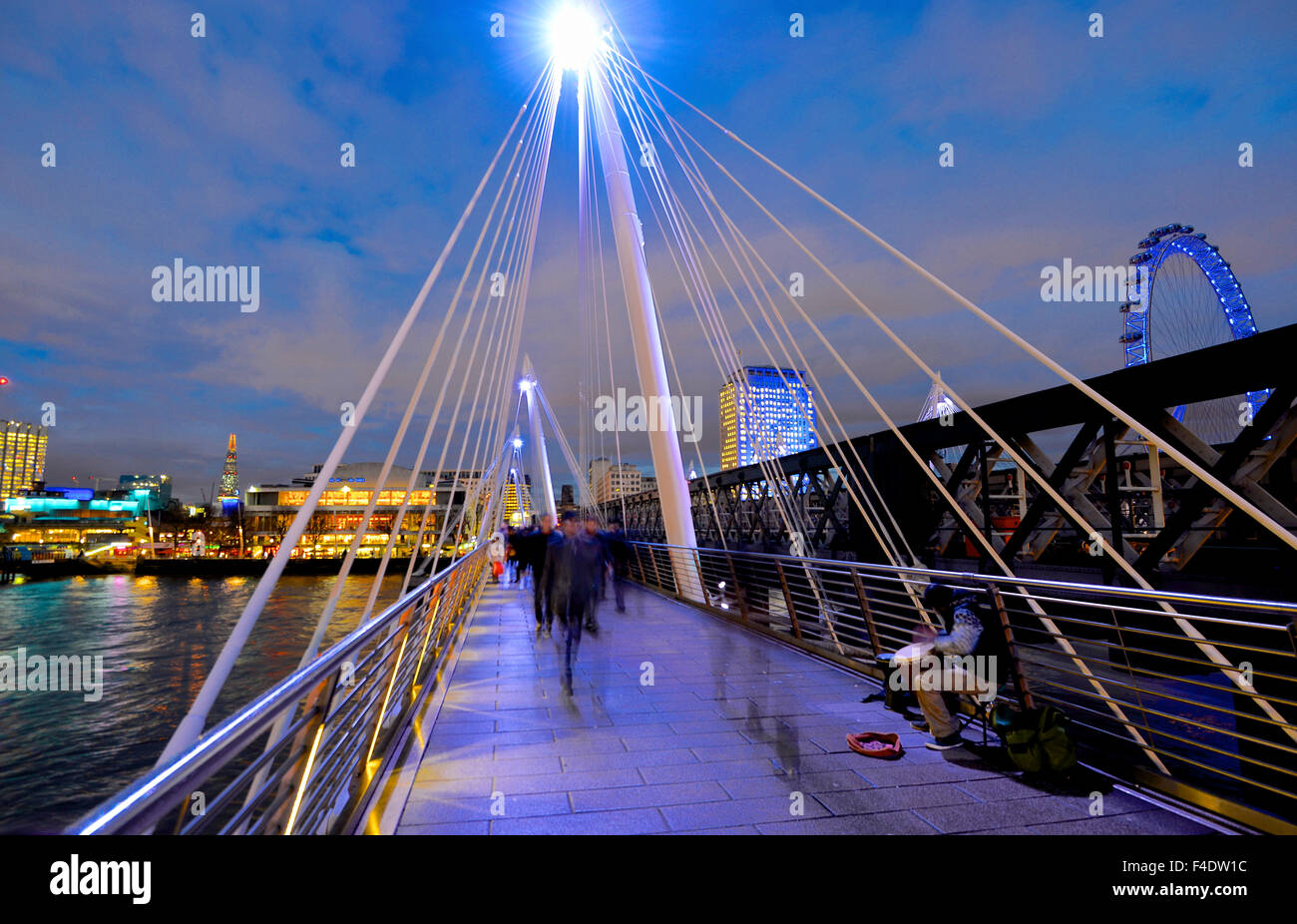 The Hungerford pedestrian over the Thames in London is a popular ...