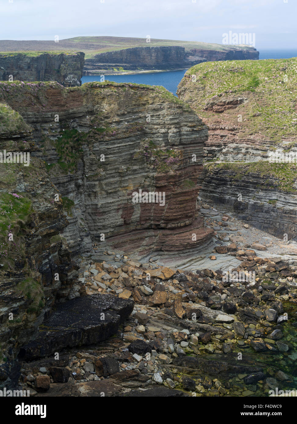 Coastal landscape on Orkney Mainland, Deerness. Orkney Islands ...