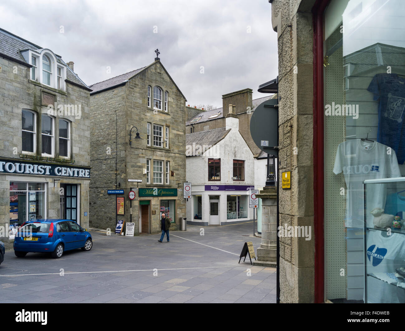 Lerwick, capital of the Shetland Islands in Scotland. Old town ...
