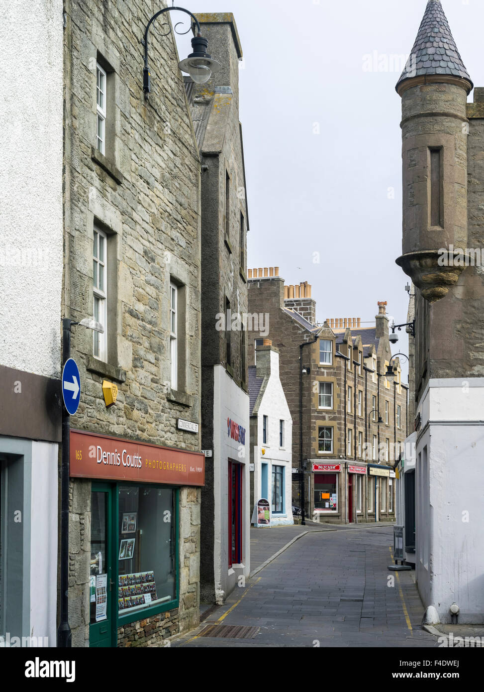 Lerwick, capital of the Shetland Islands in Scotland. Old town ...