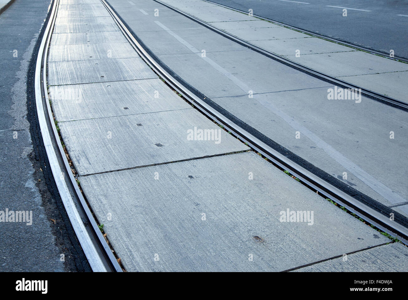 Tram Track in Vienna, Austria Stock Photo - Alamy