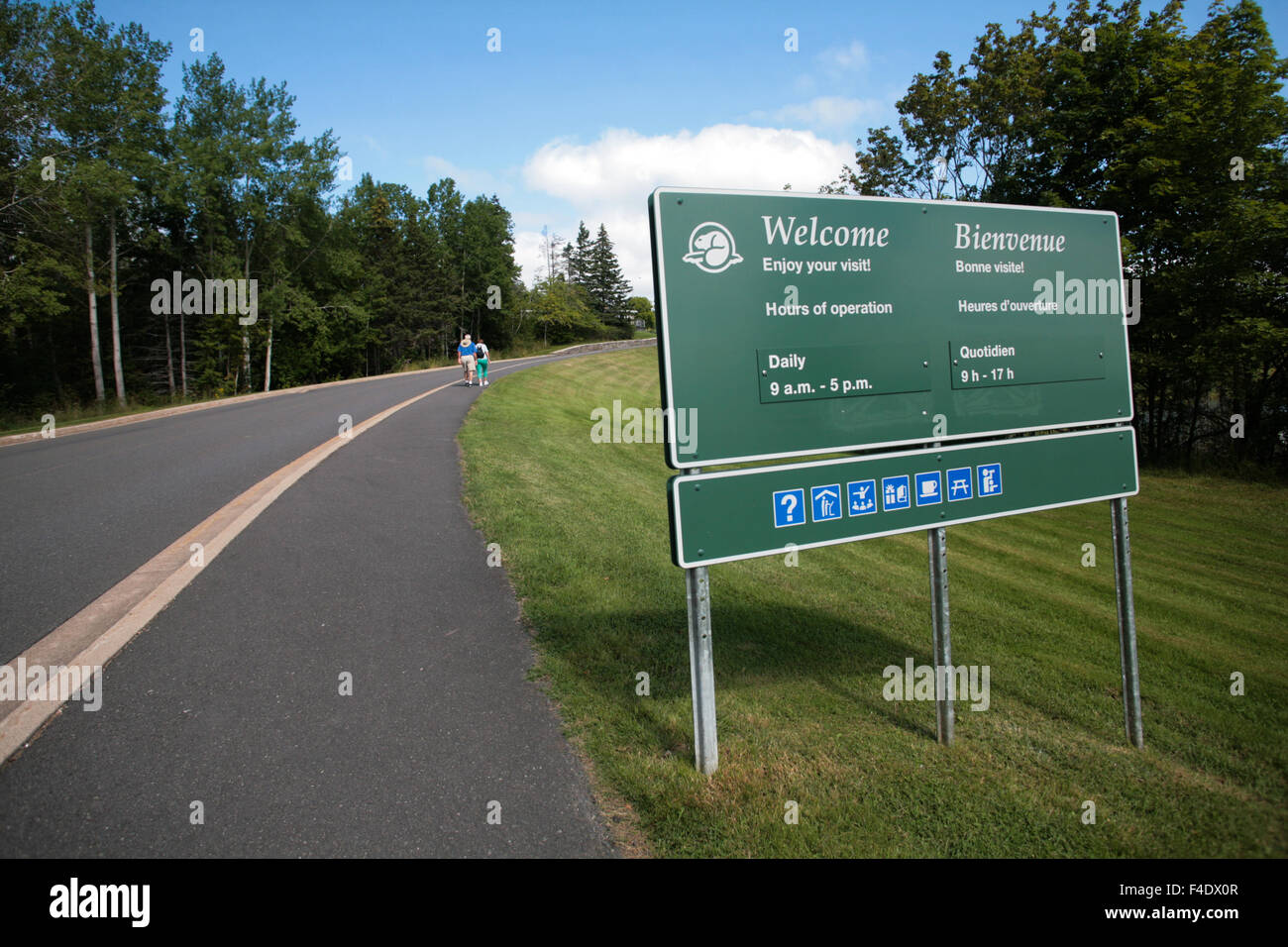 An entrance sign to the Alexander Graham Bell Museum in Baddeck, N.S ...