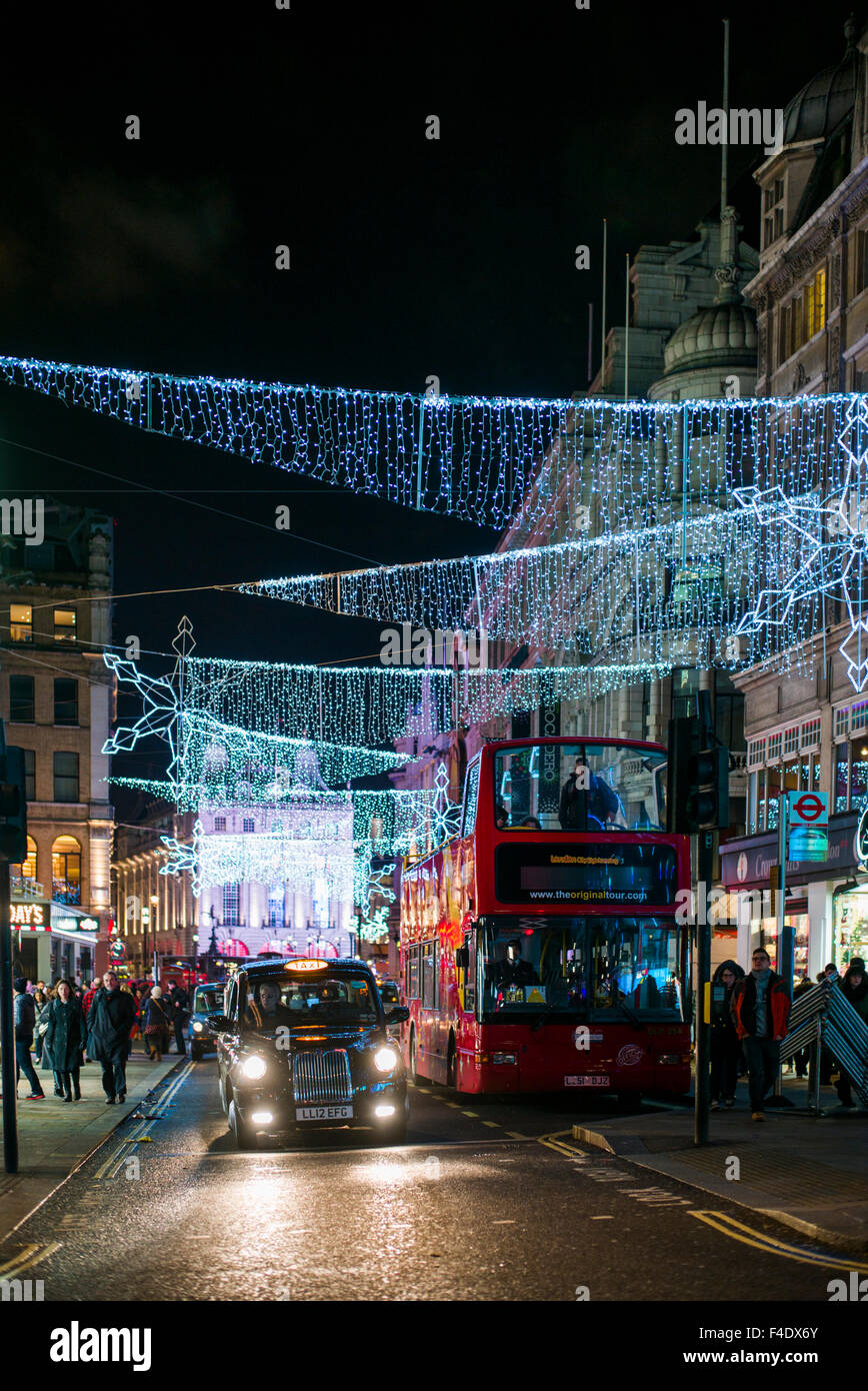 England, London, Soho, traffic on Coventry Street, evening Stock Photo ...