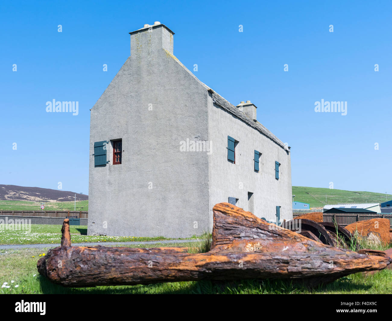 Lerwick, capital of the Shetland Islands in Scotland. Bod of Gremista ...