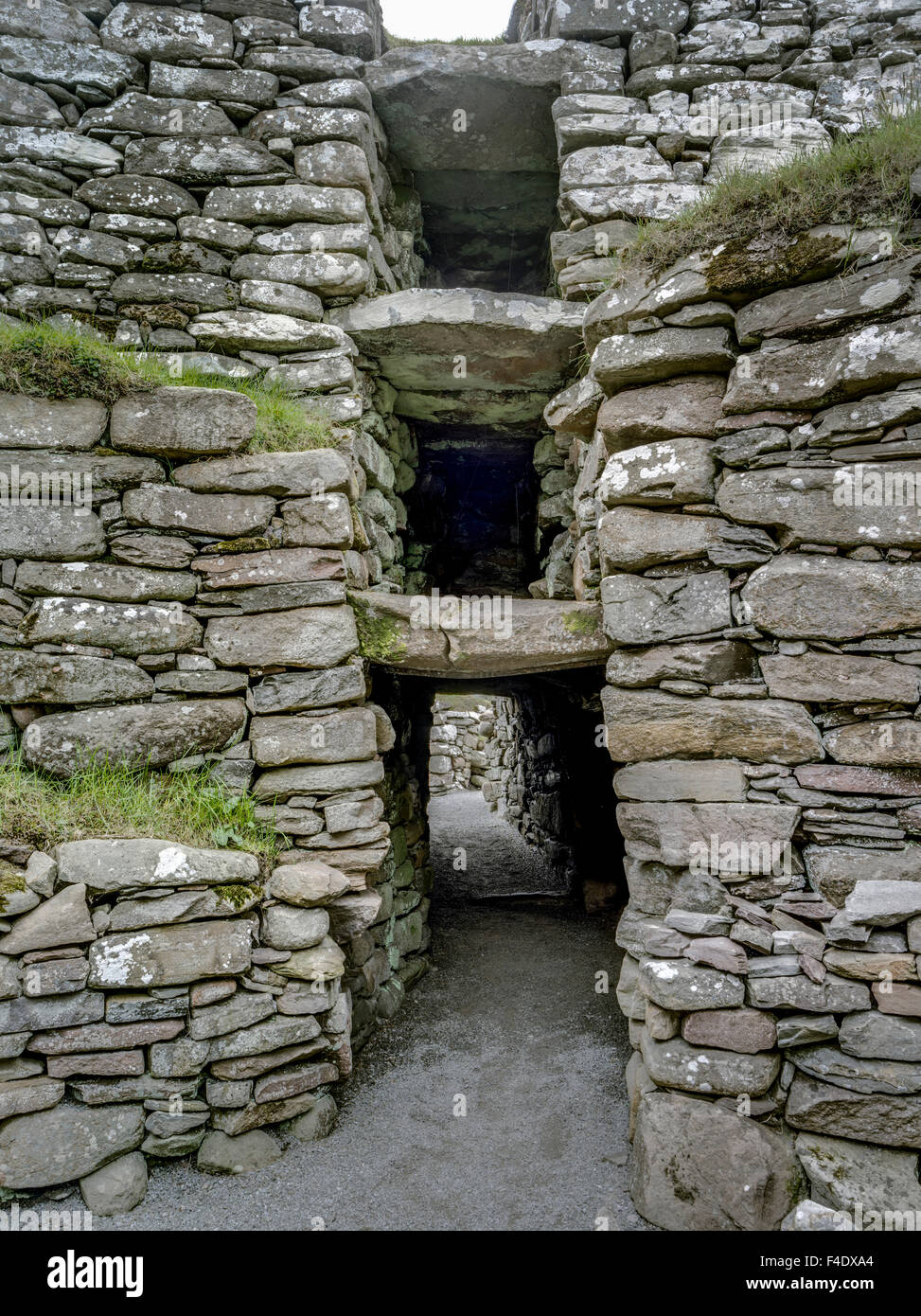 Lerwick, capital of the Shetland Islands in Scotland. Broch of ...