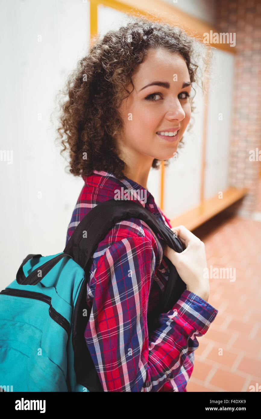 Pretty student smiling at camera Stock Photo - Alamy