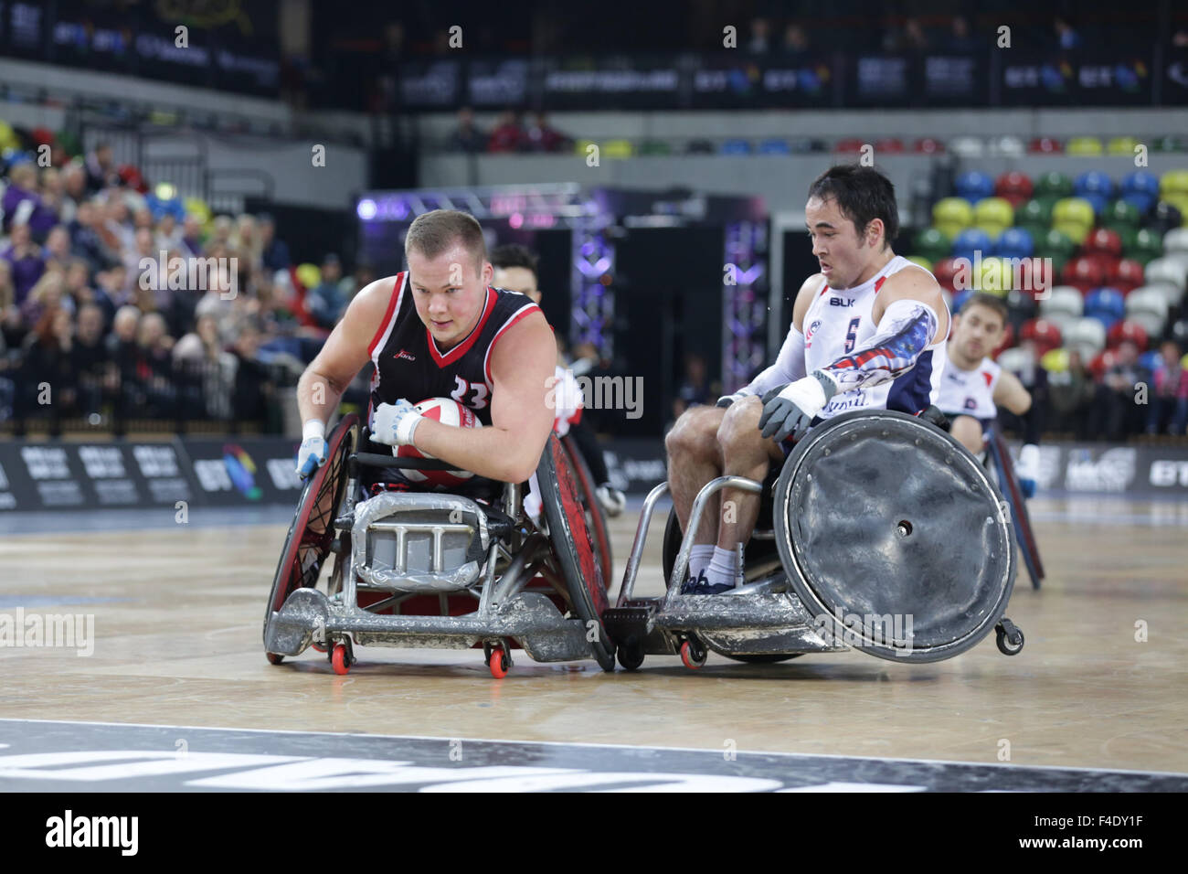 London, UK. 16th October, 2015. World Wheelchair Rugby Challenge Final ...