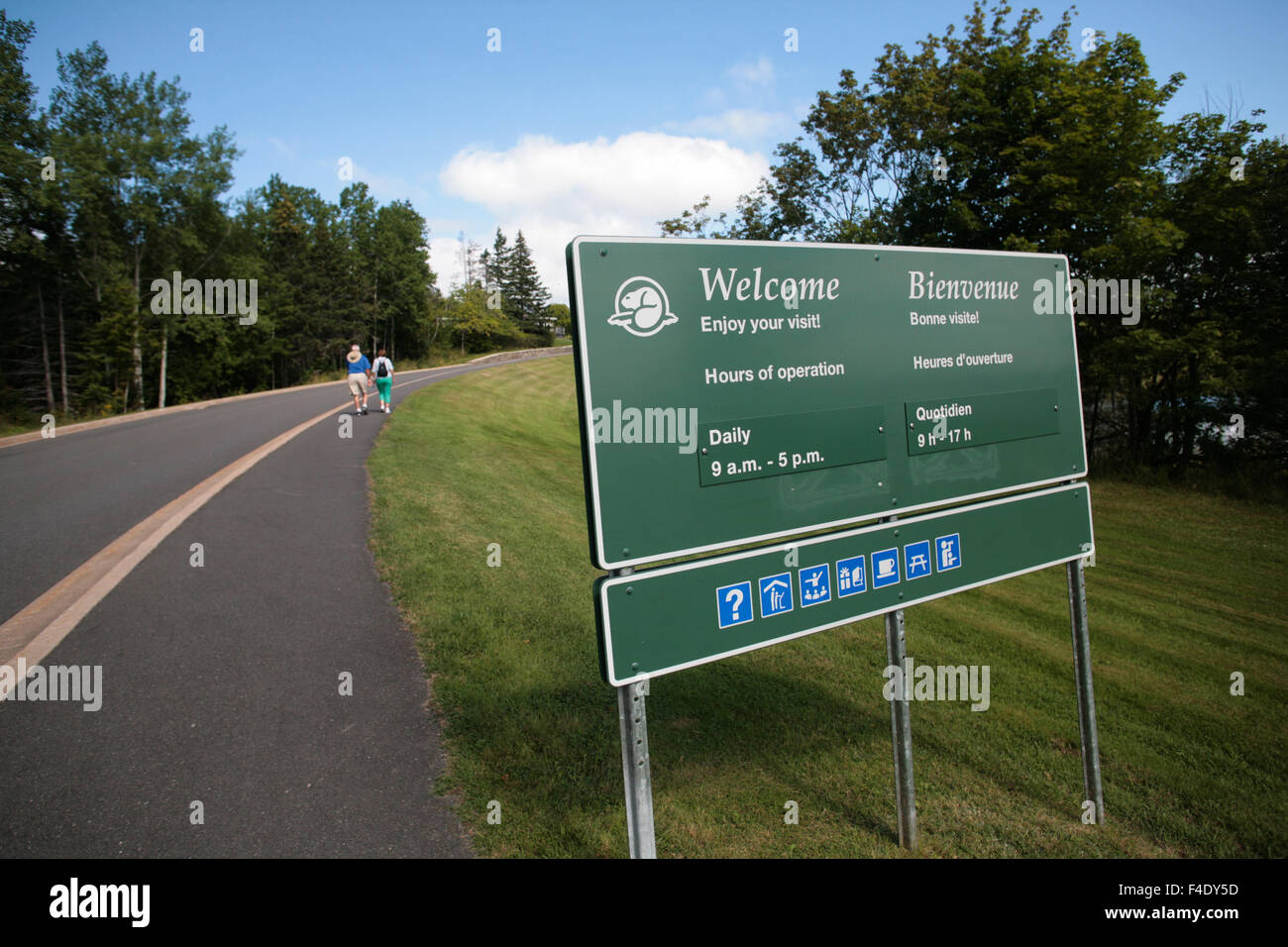 An entrance sign to the Alexander Graham Bell Museum in Baddeck, N.S ...