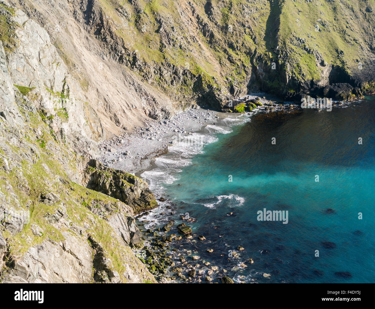 The cliffs between Dale and Huxter close to Sandness Hill. Shetland ...