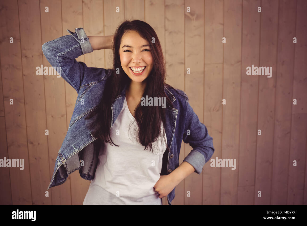 Young pretty woman posing camera hi-res stock photography and images ...