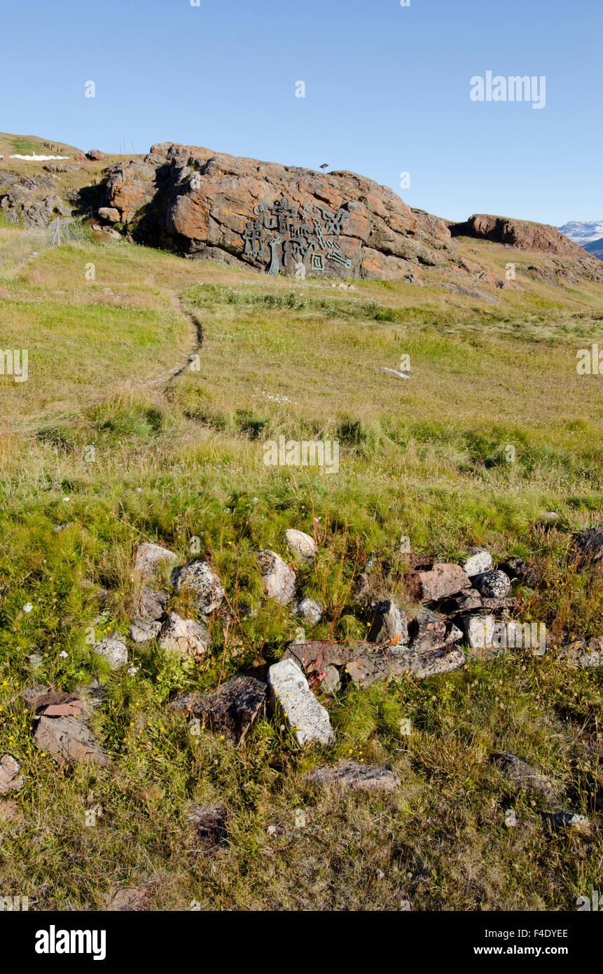 Greenland, Brattahlid (aka Qassiarsuk). Erik the Red's Eastern ...