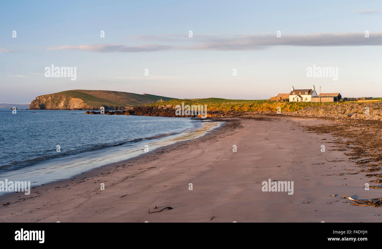 Sunset near Melby. Shetland, Northern Isles, Scotland. (Large format ...