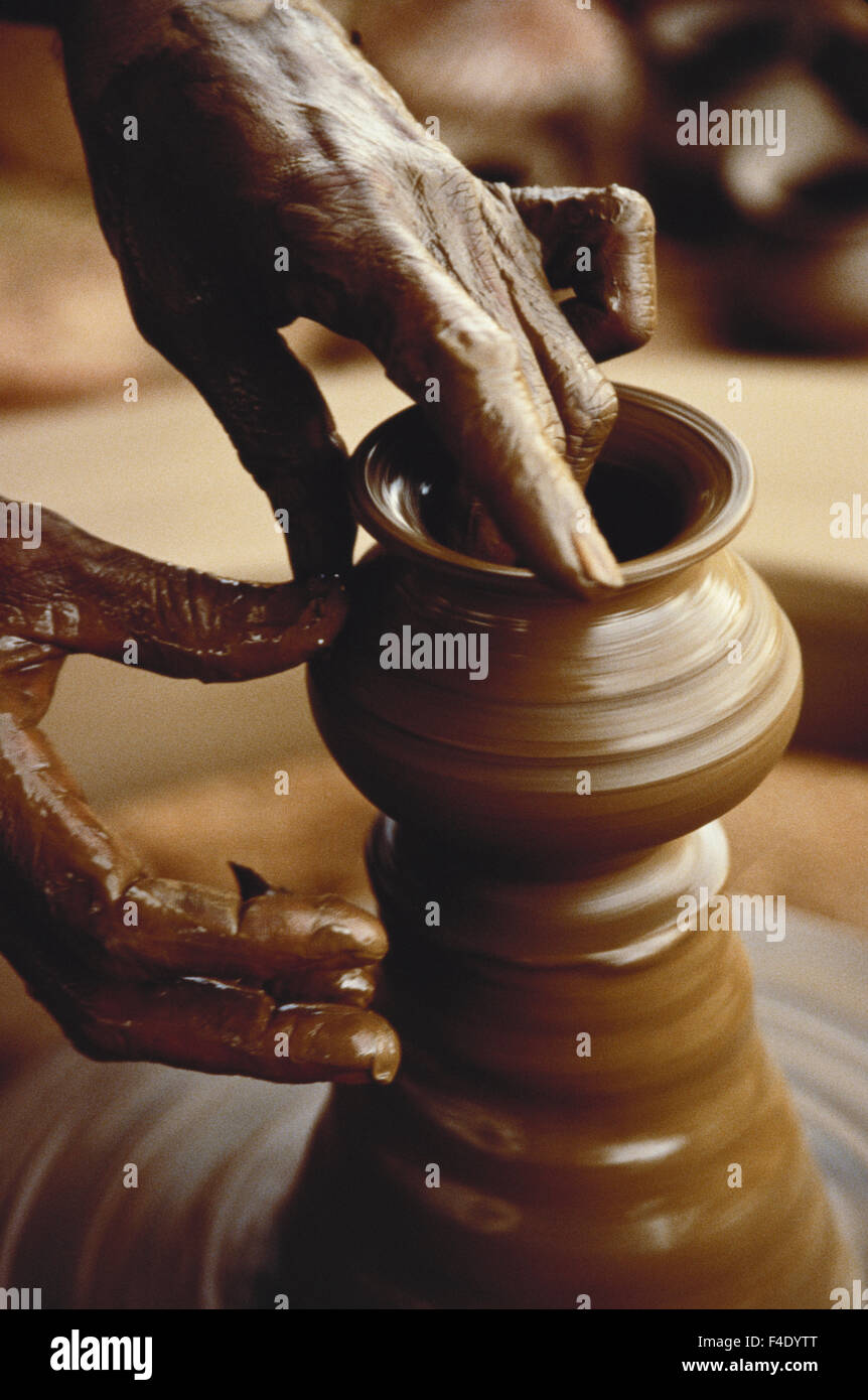 Potter making pot (Large format sizes available Stock Photo - Alamy