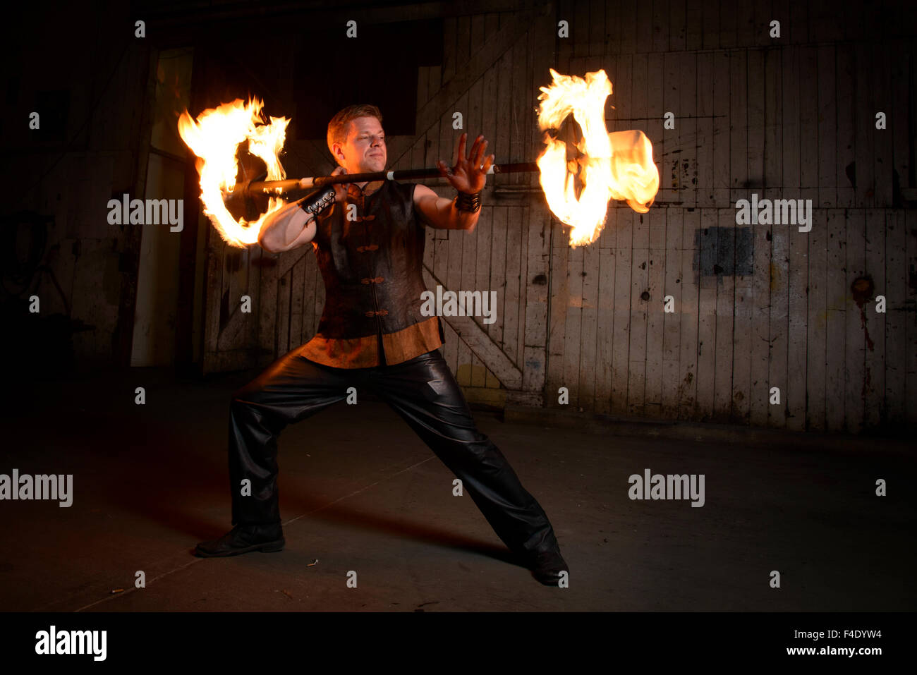 Fire man and pole hi-res stock photography and images - Alamy