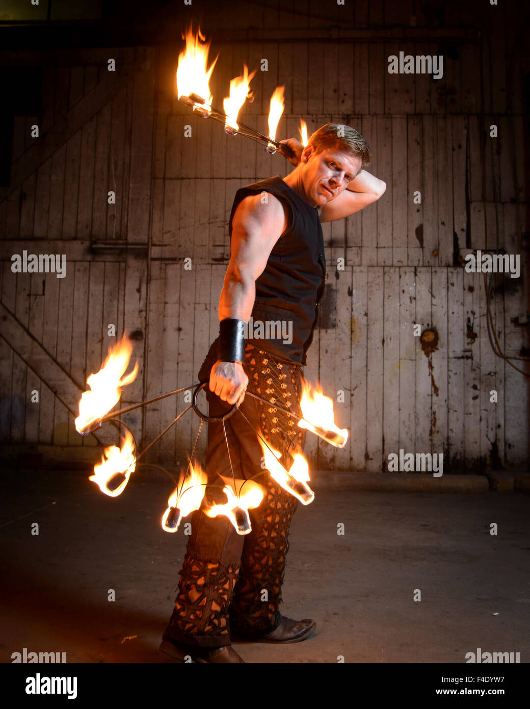 Fire performer. (MR Stock Photo - Alamy