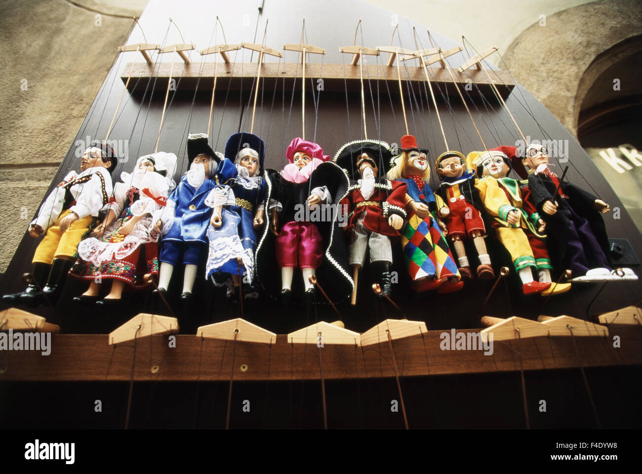 Puppet hanging in a row for sale. (Large format sizes available Stock ...