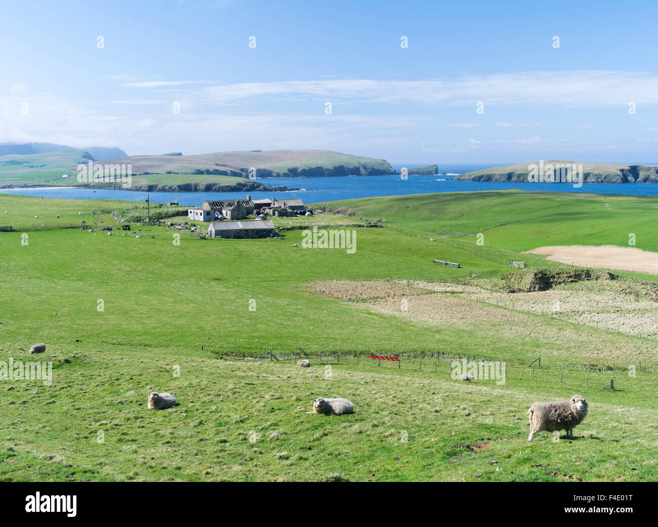 Landscape on South Mainland of the Shetland Islands, Scotland, Great ...