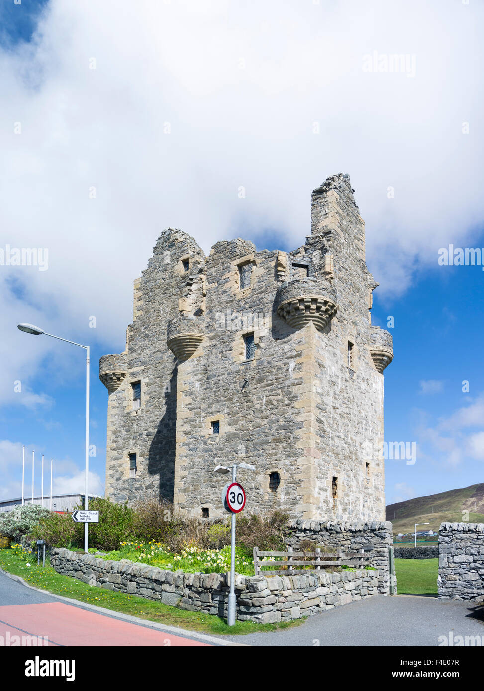 Scalloway Castle, landmark of Scalloway, the former capital of the ...