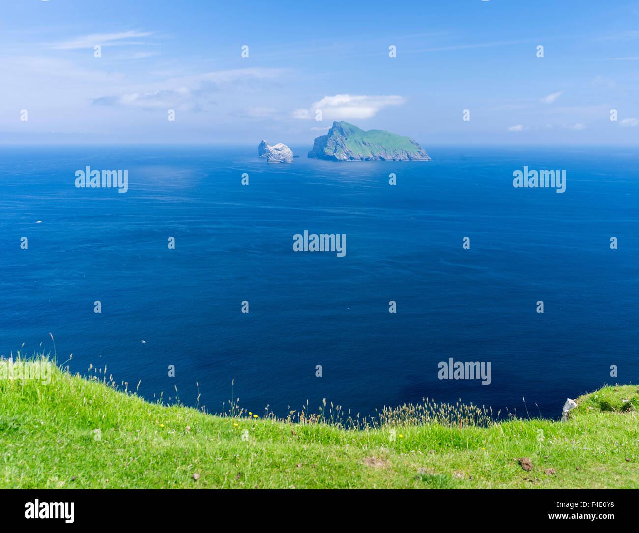 The islands of St Kilda archipelago in Scotland. The island of Hirta ...