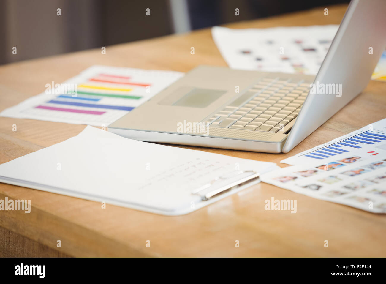 Close-up of laptop on desk Stock Photo - Alamy