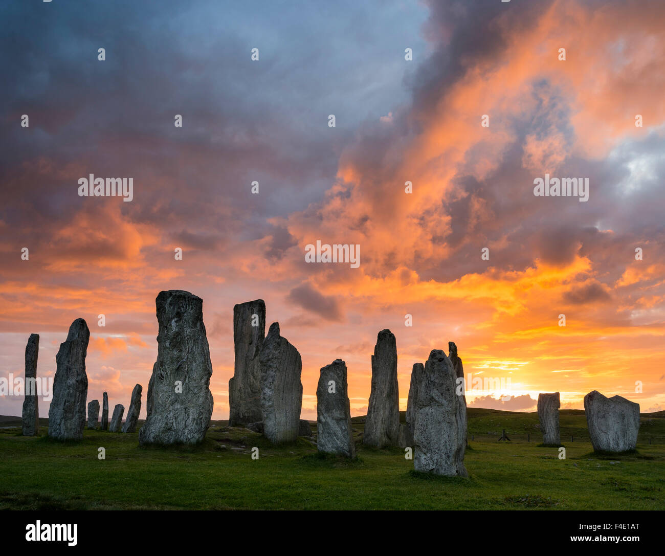Standing Stones of Callanish on the Isle of Lewis. The megalithic ...
