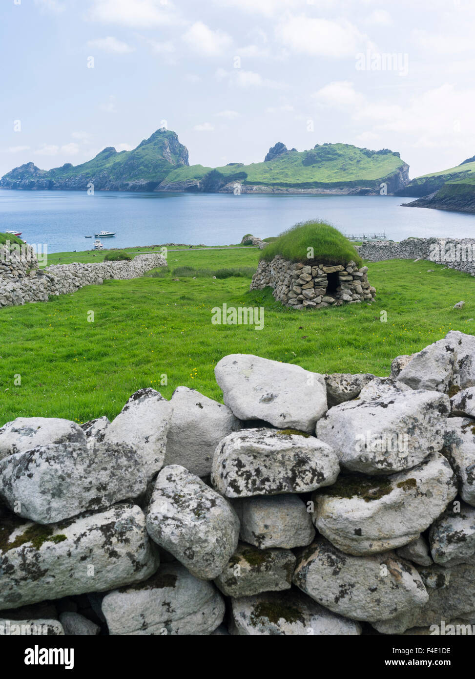 The islands of St Kilda archipelago in Scotland. Island of Hirta ...