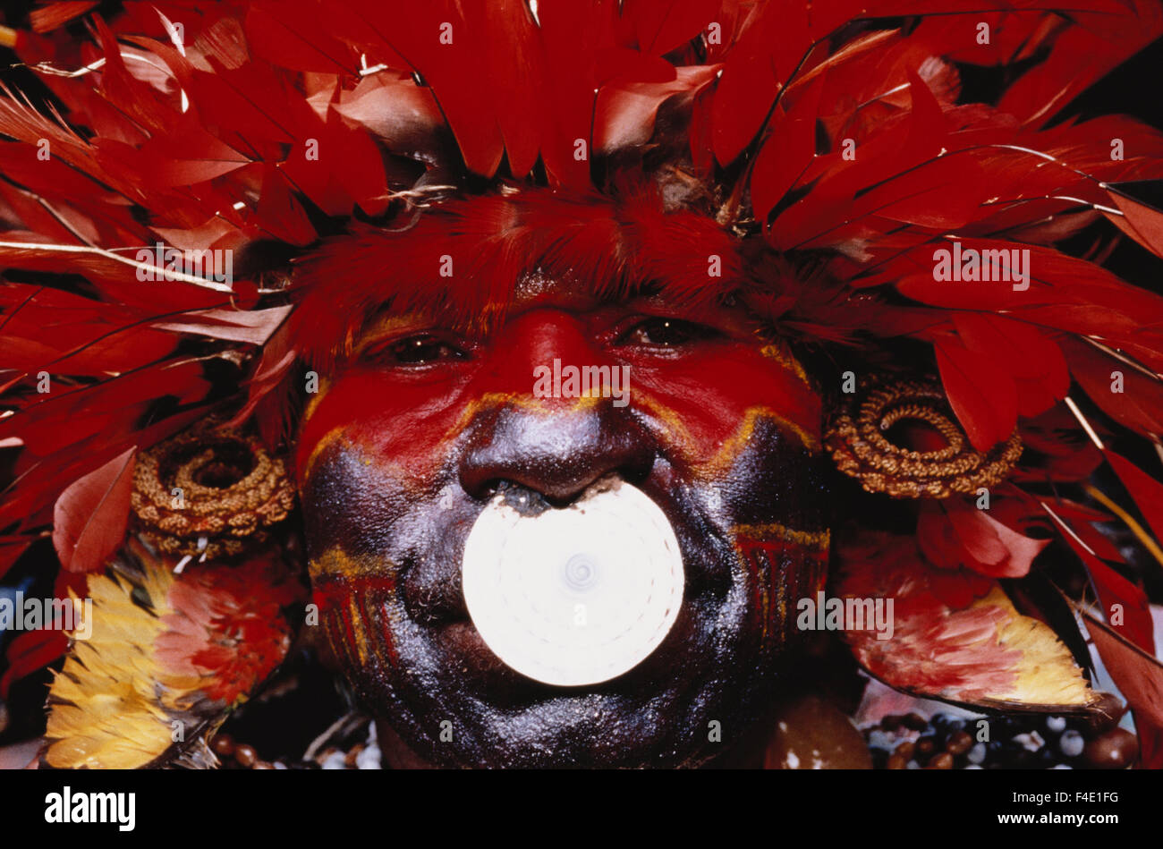 Papua New Guinea. man wearing traditional clothing. (Large format sizes ...