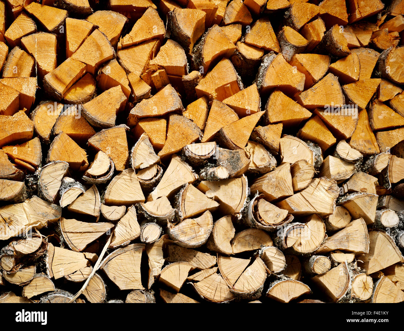 A stack of wood, Sweden Stock Photo - Alamy