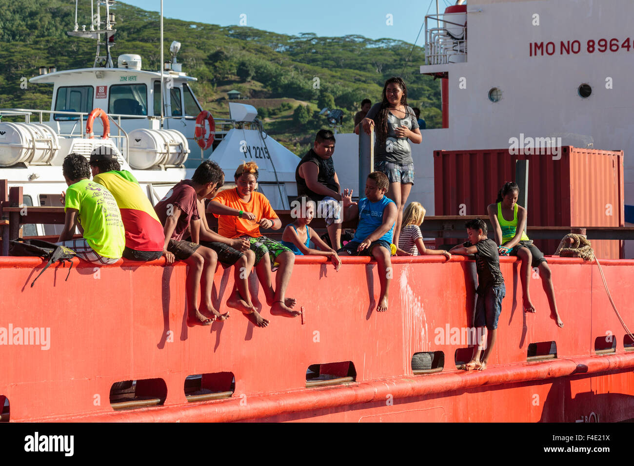 Children Huahine French Polynesia High Resolution Stock Photography and ...