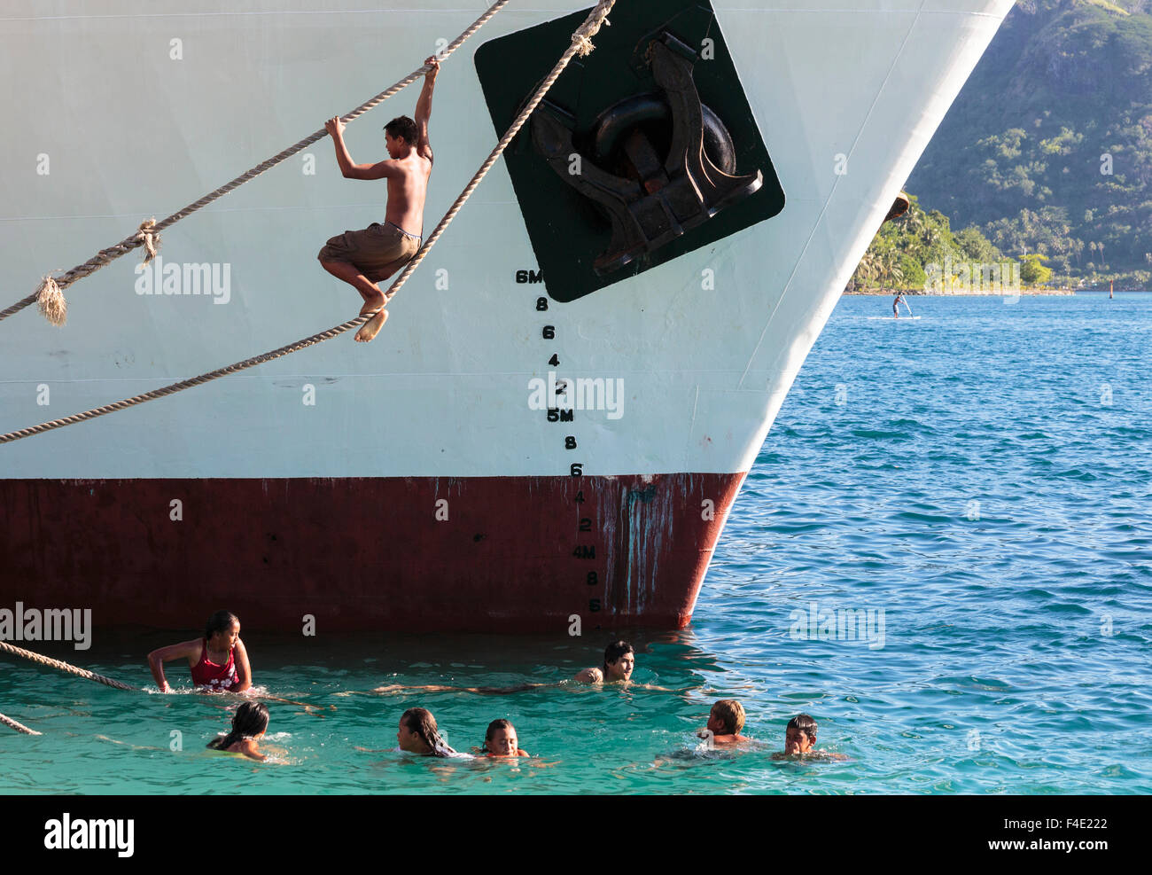 Children huahine french polynesia hi-res stock photography and images ...