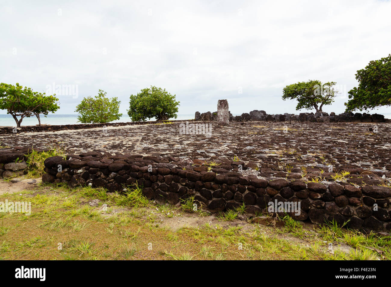Pacific Ocean, French Polynesia, Society Islands, Raiatea. Taputapuatea ...